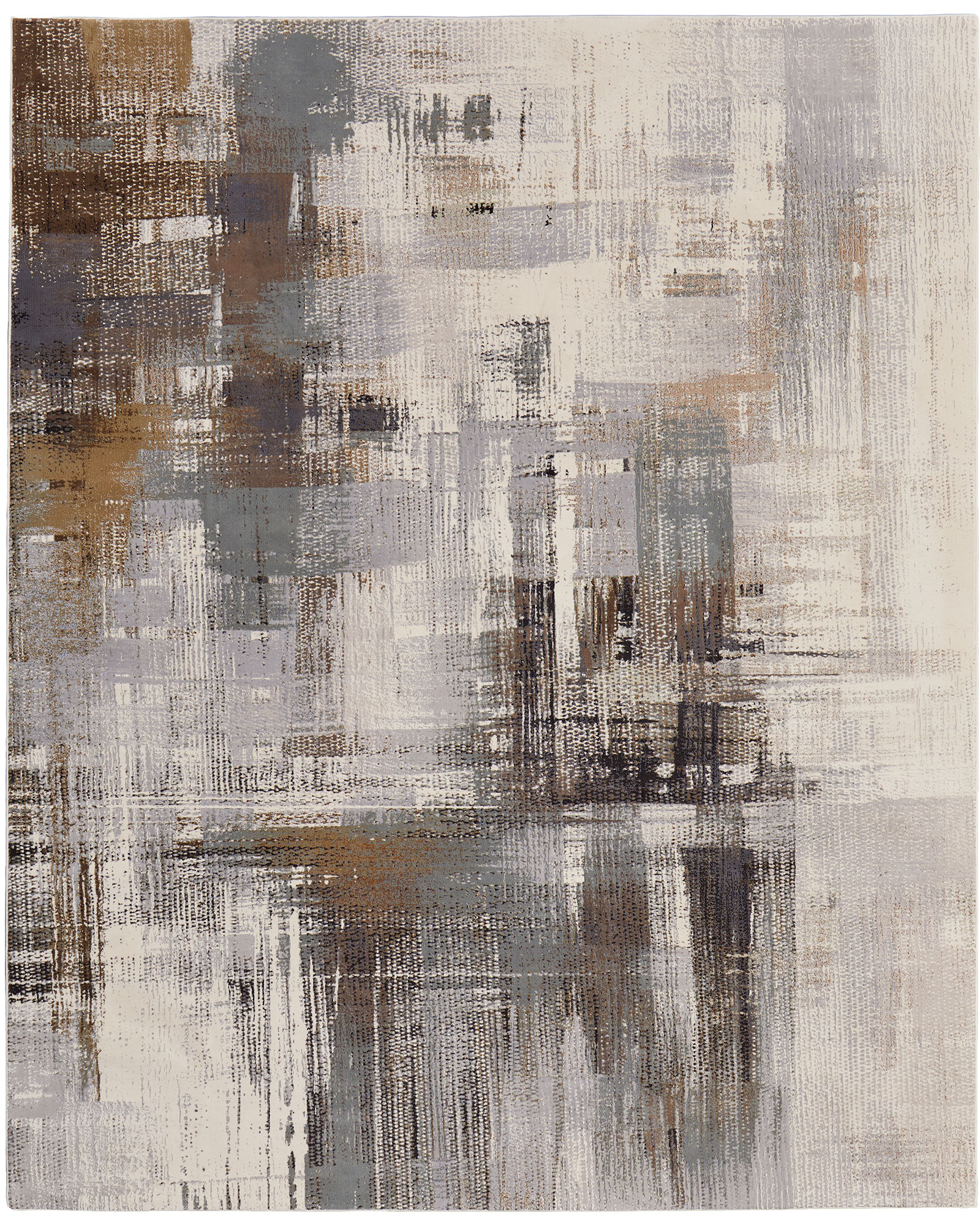 Feizy Clio 39LWF Ivory/Gray/Brown 3'10"x6' Rug