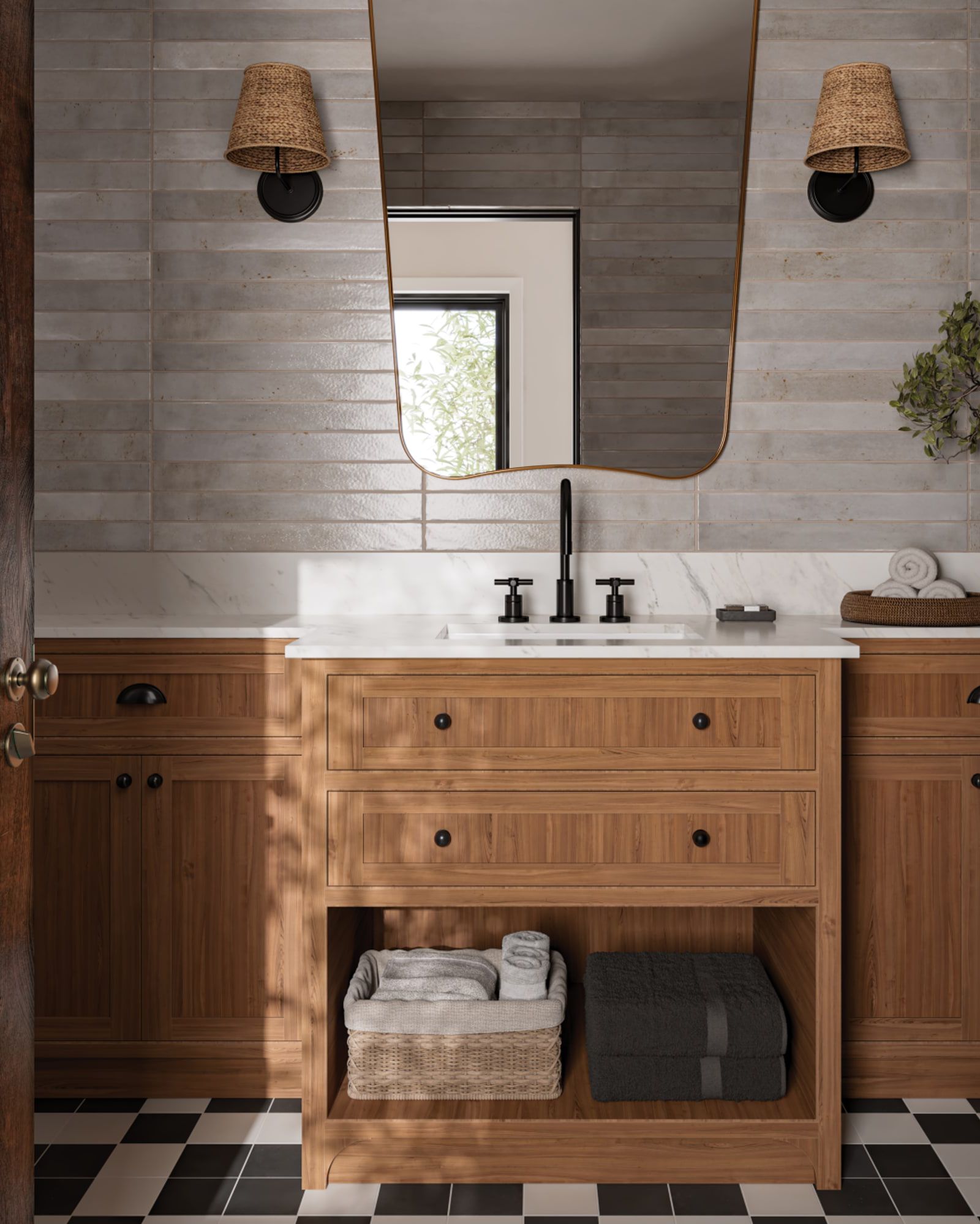 Bedrosians Celine Black 4"x4" Tile | Carpet Exchange