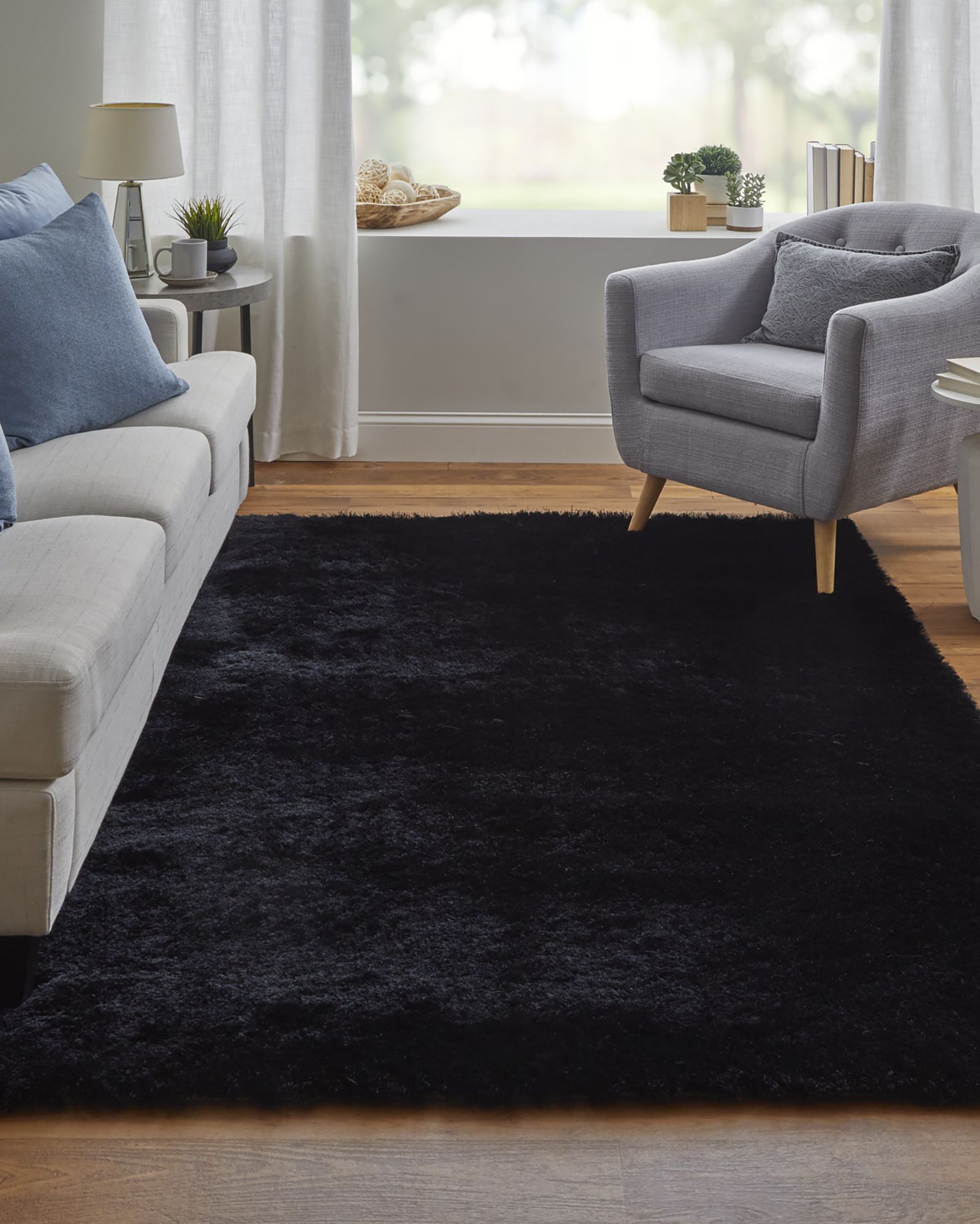 Feizy Indochine 4550F Black 2x3 Area Rug | Carpet Exchange