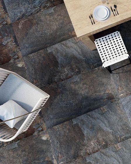 Surface Art Alps Charcoal Porcelain Tile | Carpet Exchange