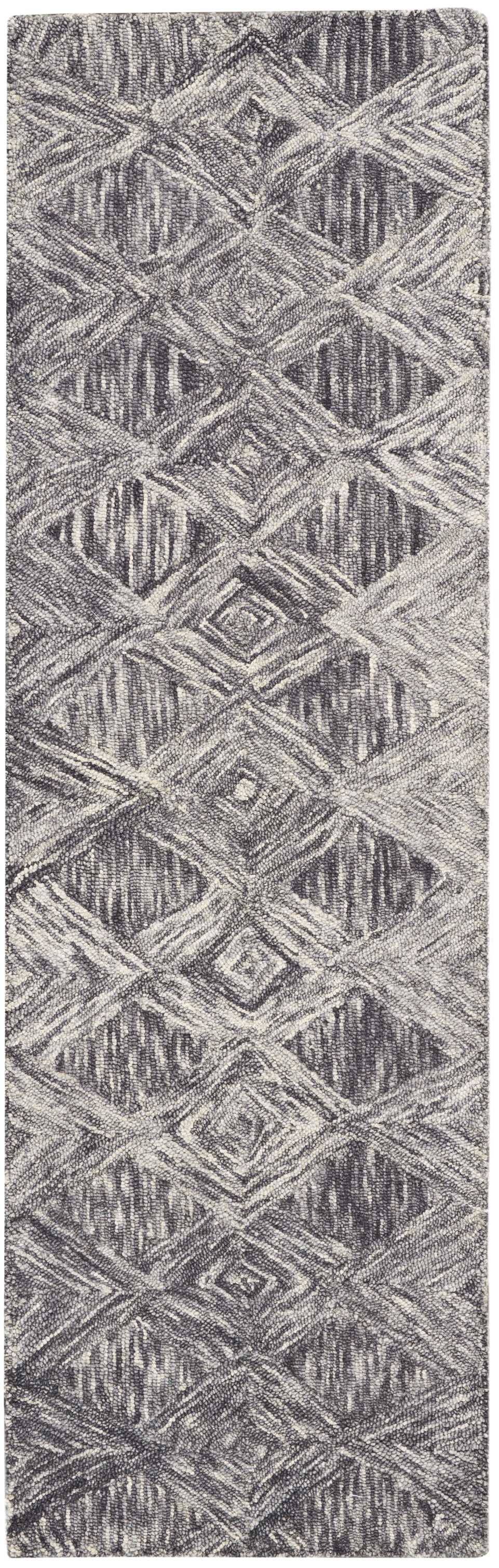 Nourison Interlock Charcoal - Area Rugs | Carpet Exchange