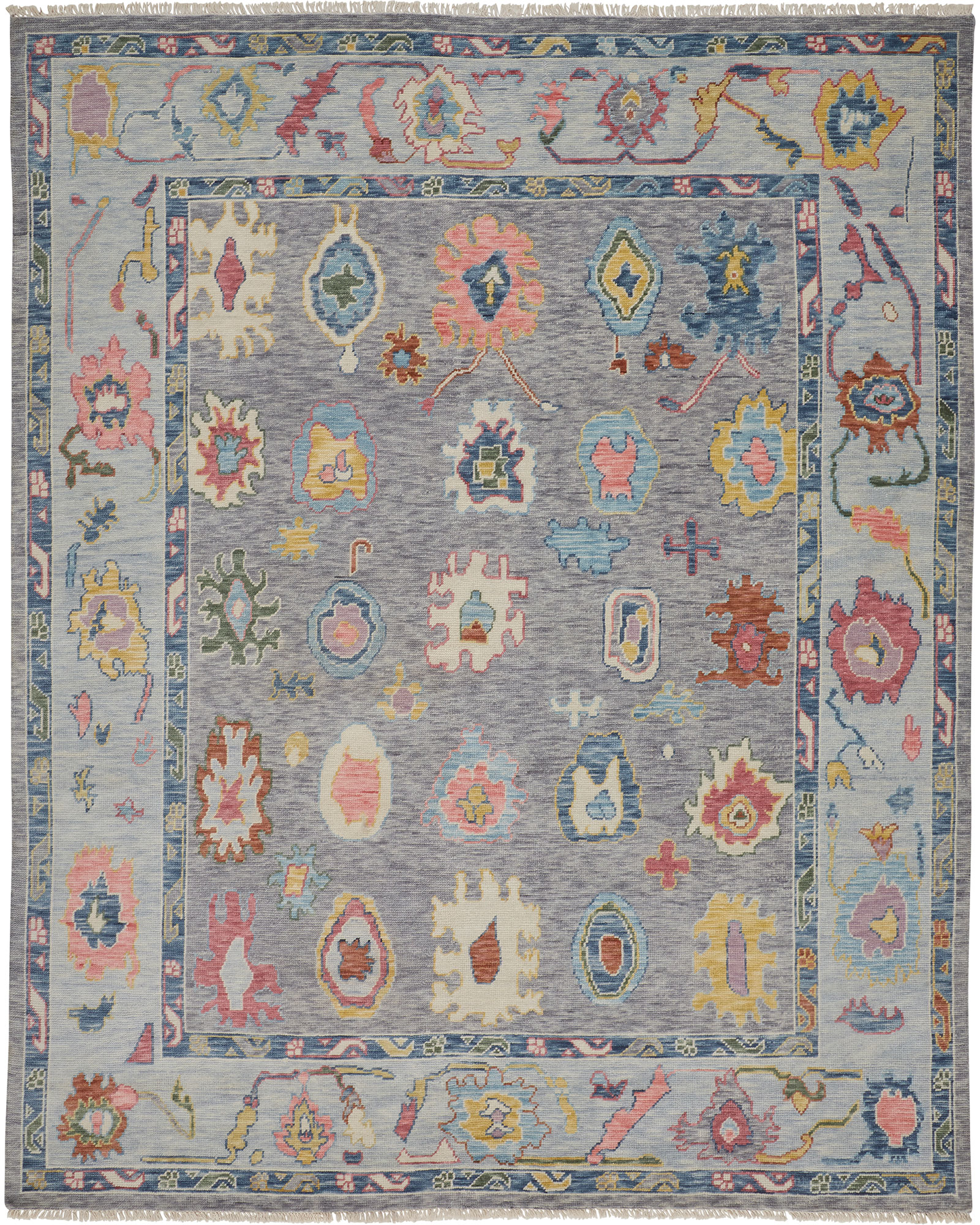 Feizy Karina 6792F Blue/Gray/Red Area Rug | Carpet Exchange