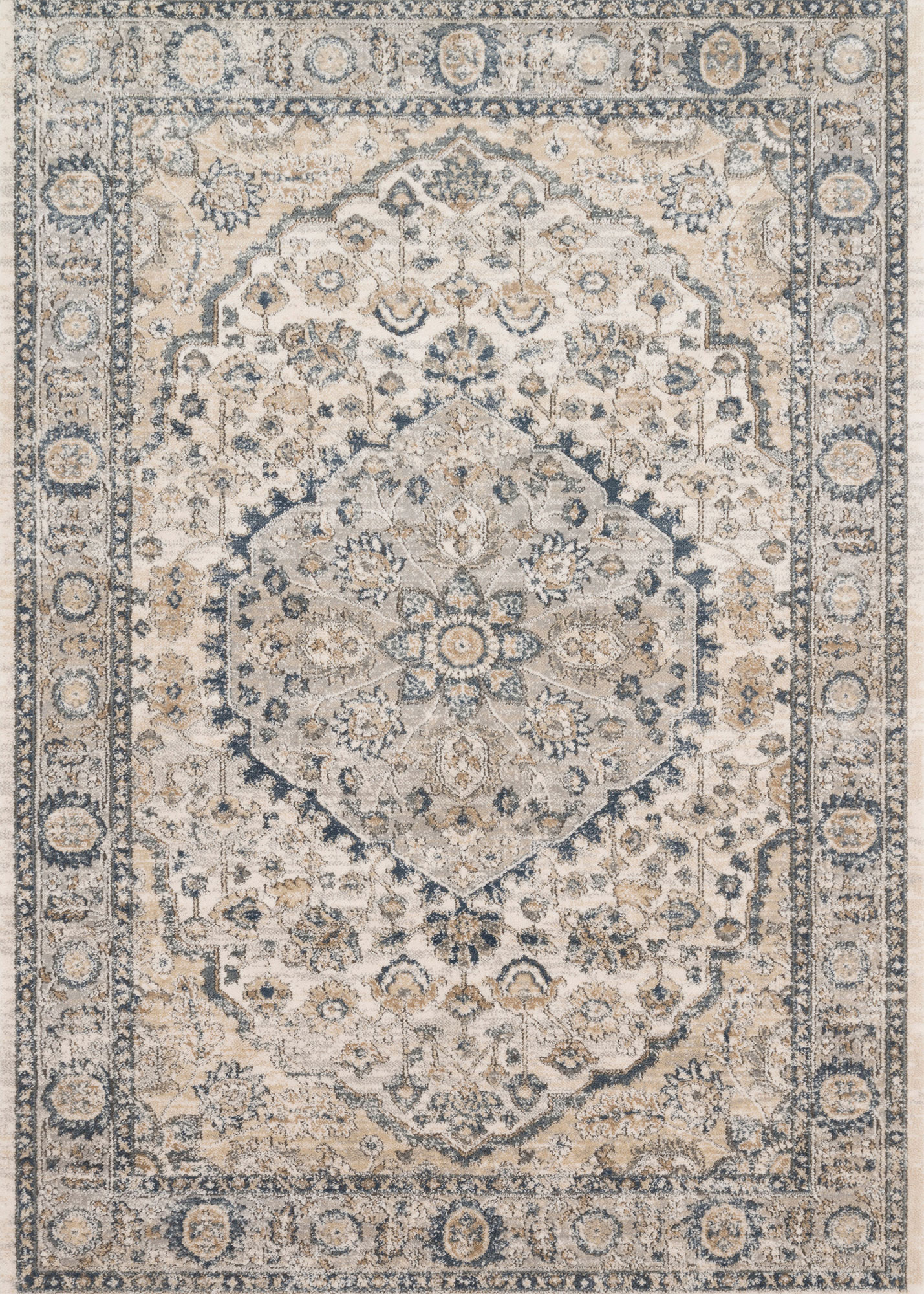 Loloi Teagan TEA-01 Natural/Lt. Grey Rug | Carpet Exchange